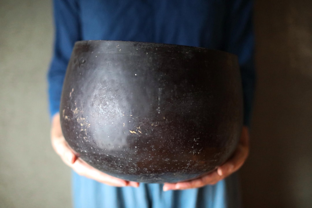 Singing Bowl Bell- Large Vintage Bronze, Japanese Buddhist Temple With ...