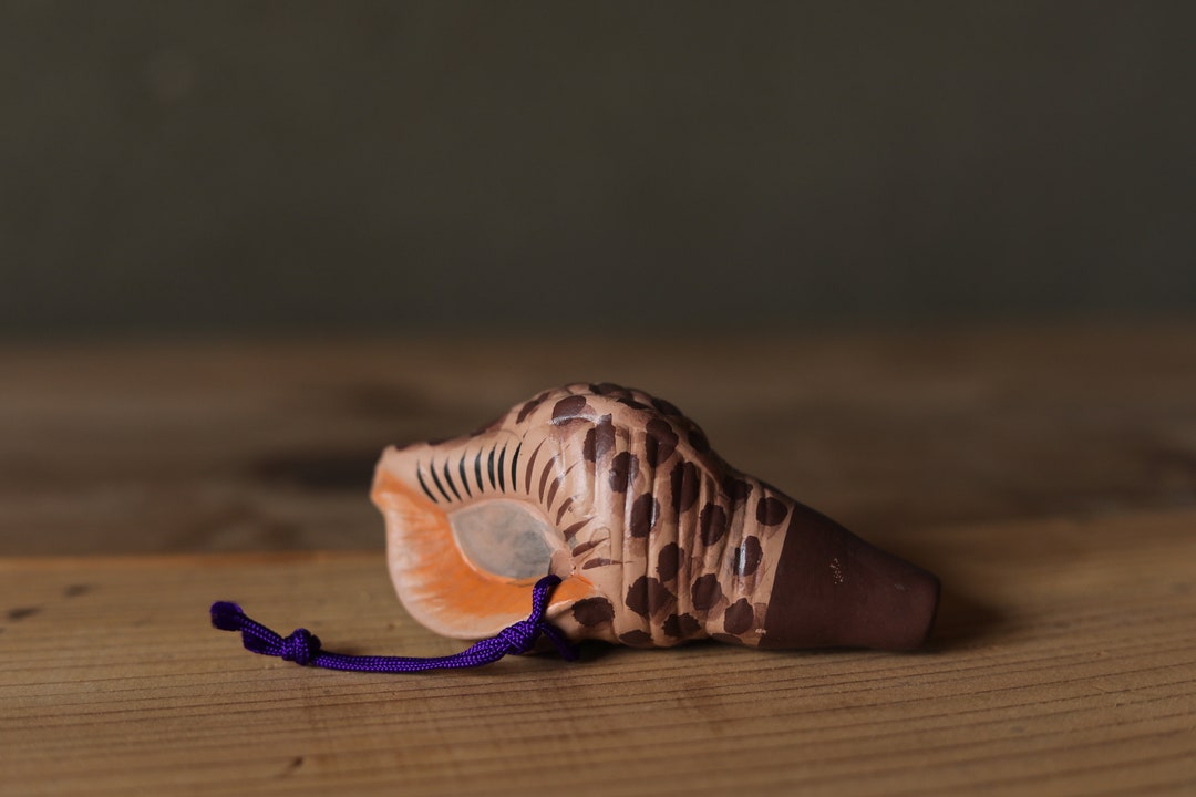 Japanese Small Pottery Bell Conch Shell Ornament, Christmas Ornaments ...