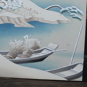 Japanese Vintage Hand Paint and Block Printing Art of Tale of Genji ...