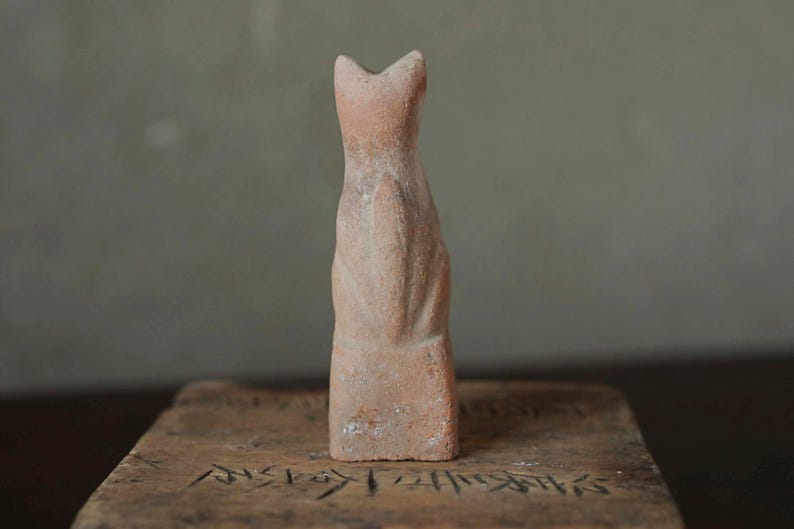 Japanese Antique 1910s KITSUNE Doll Pottery From Shinto Shrine Altar ...