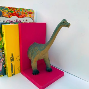 Pink Diplodocus / Brontosaurus Dinosaur Bookends Set Free UK Delivery ...