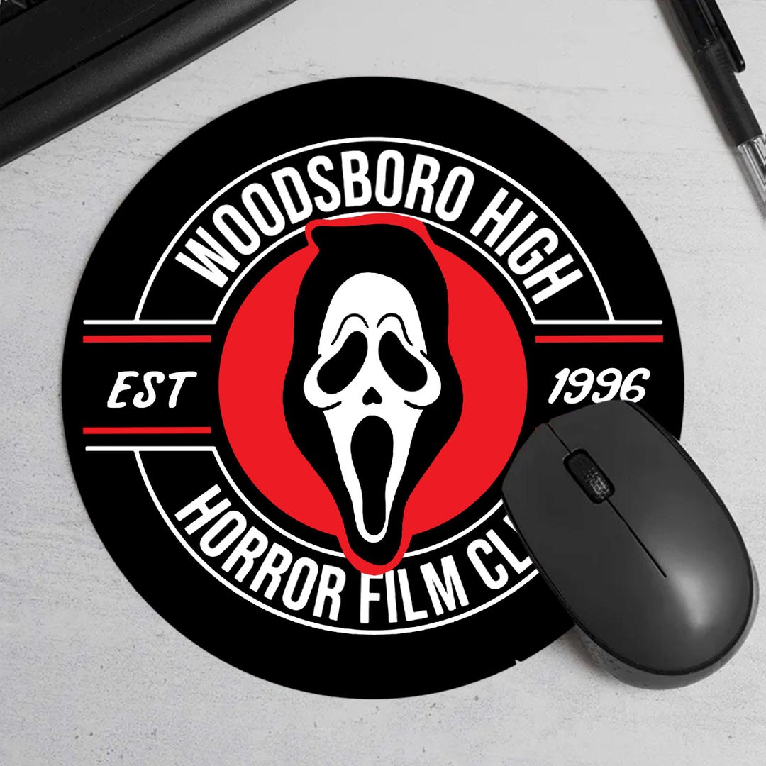 Ghostface Scream Movie Mousepad | Woodsboro High | Horror Fanart - Etsy