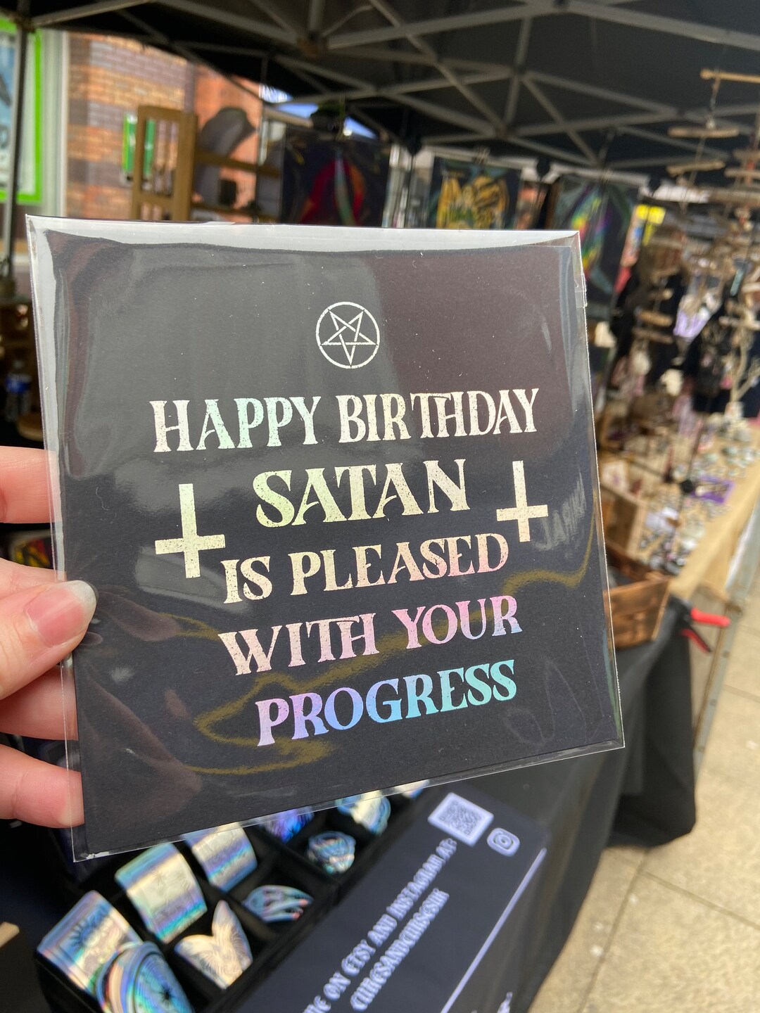 Gothic Birthday Card | Happy Birthday Satan | Satanic | Foiled Cards ...