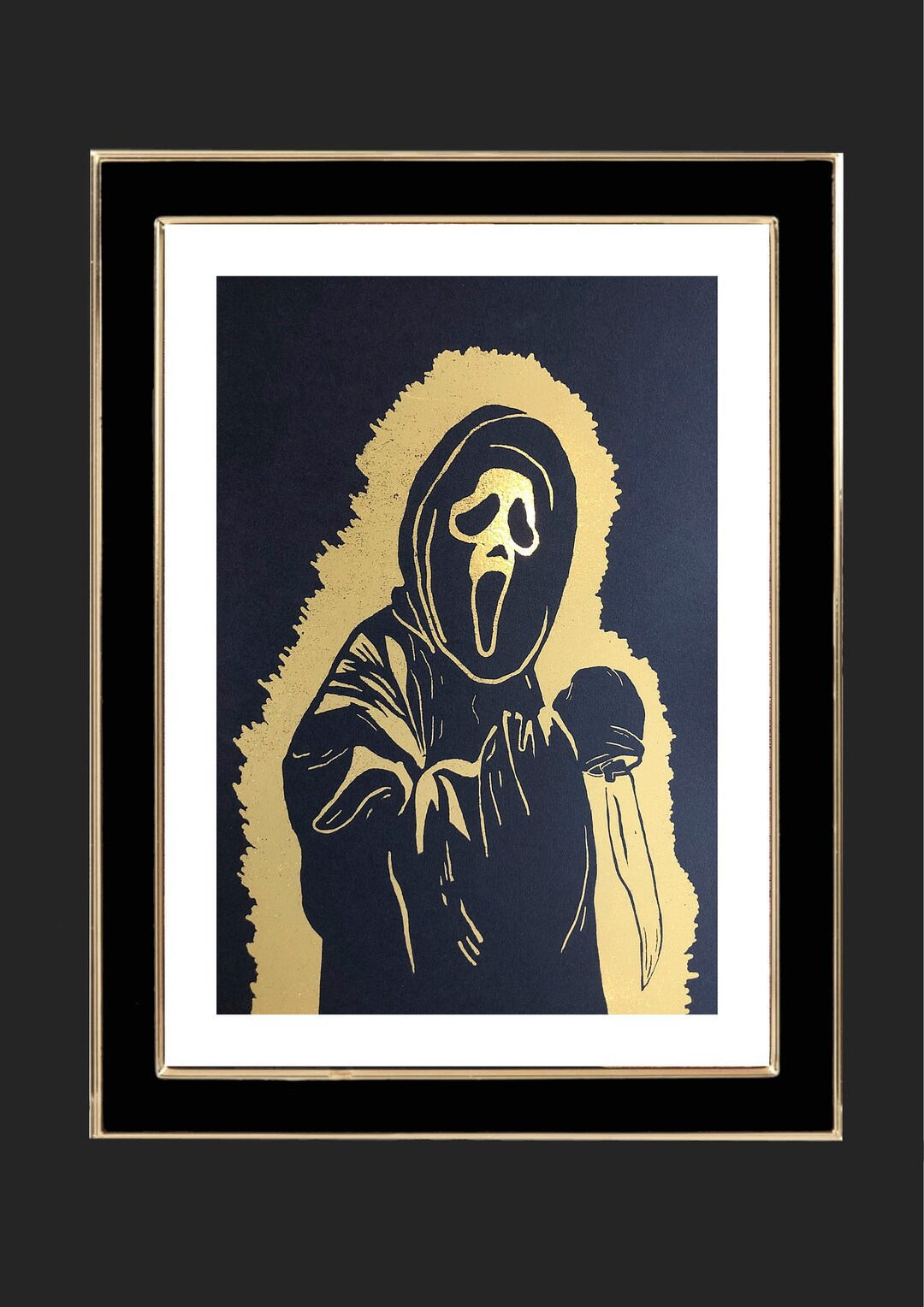 Ghostface - Scream Movie Horror Film Poster Foiled Print Wall Art Gift ...