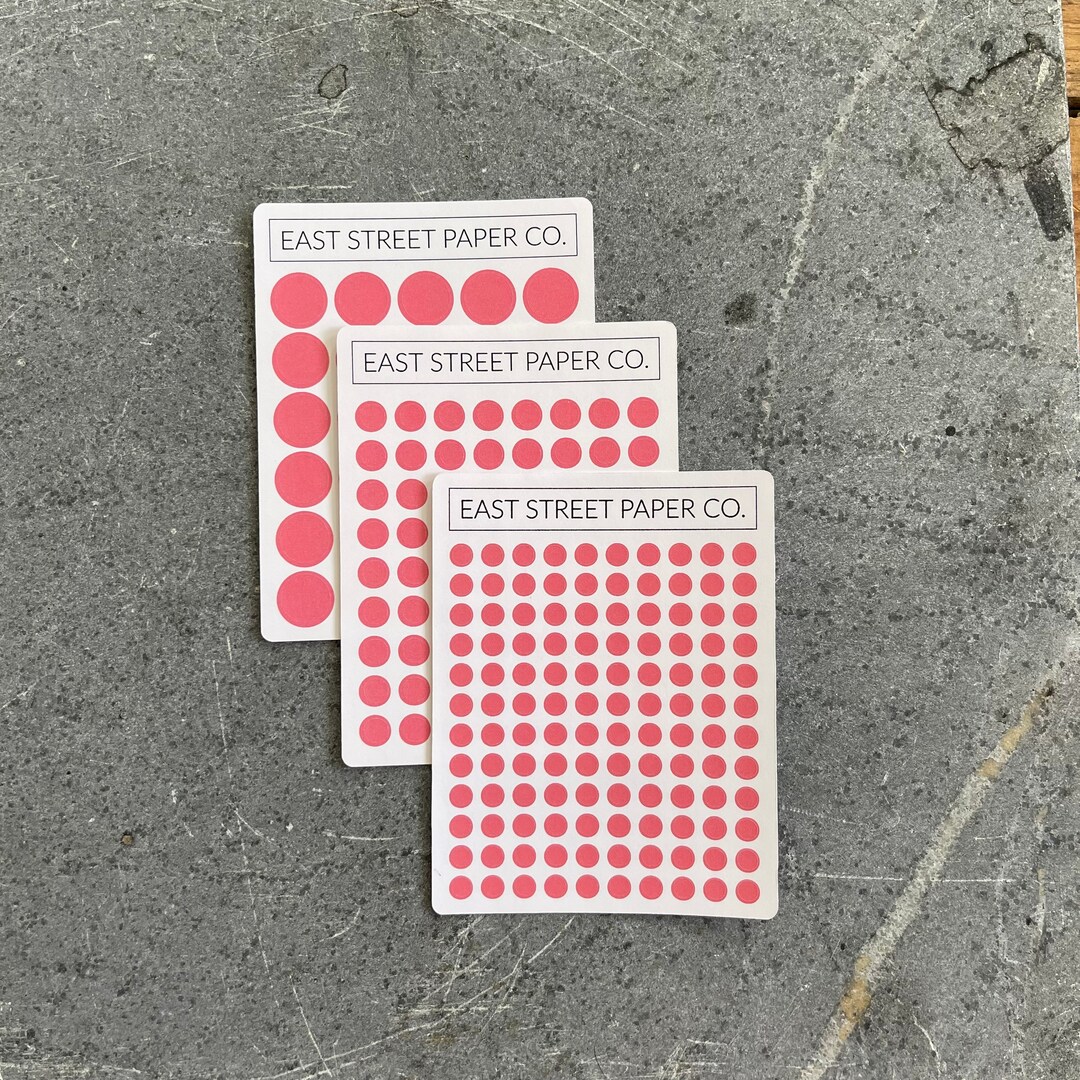 Pink Lemonade Dot Trio 3 Pack Planner Dot Stickers - Etsy