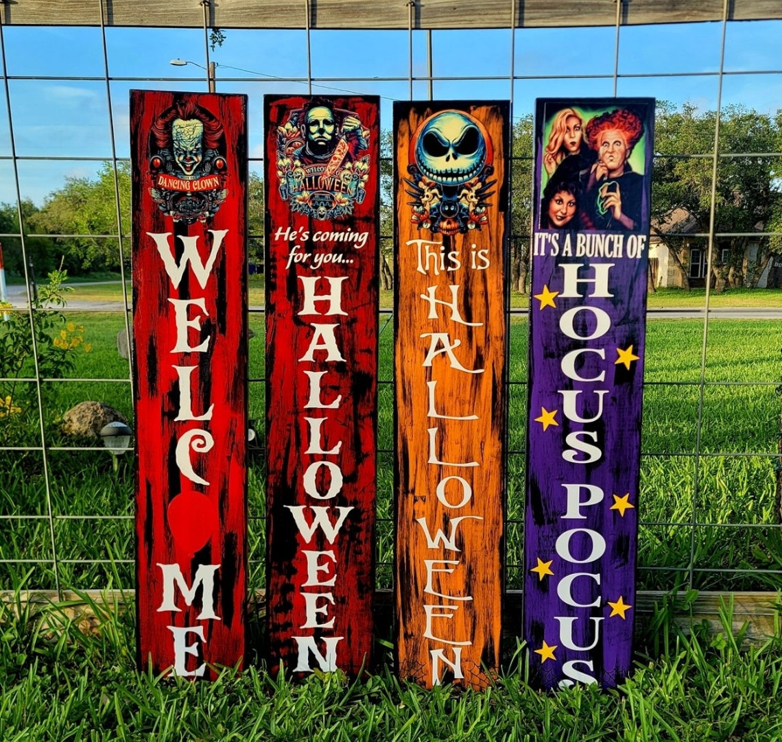 Michael Myers Porch Leaner 4ft Sign, Halloween Porch Sign, Witch Sign ...