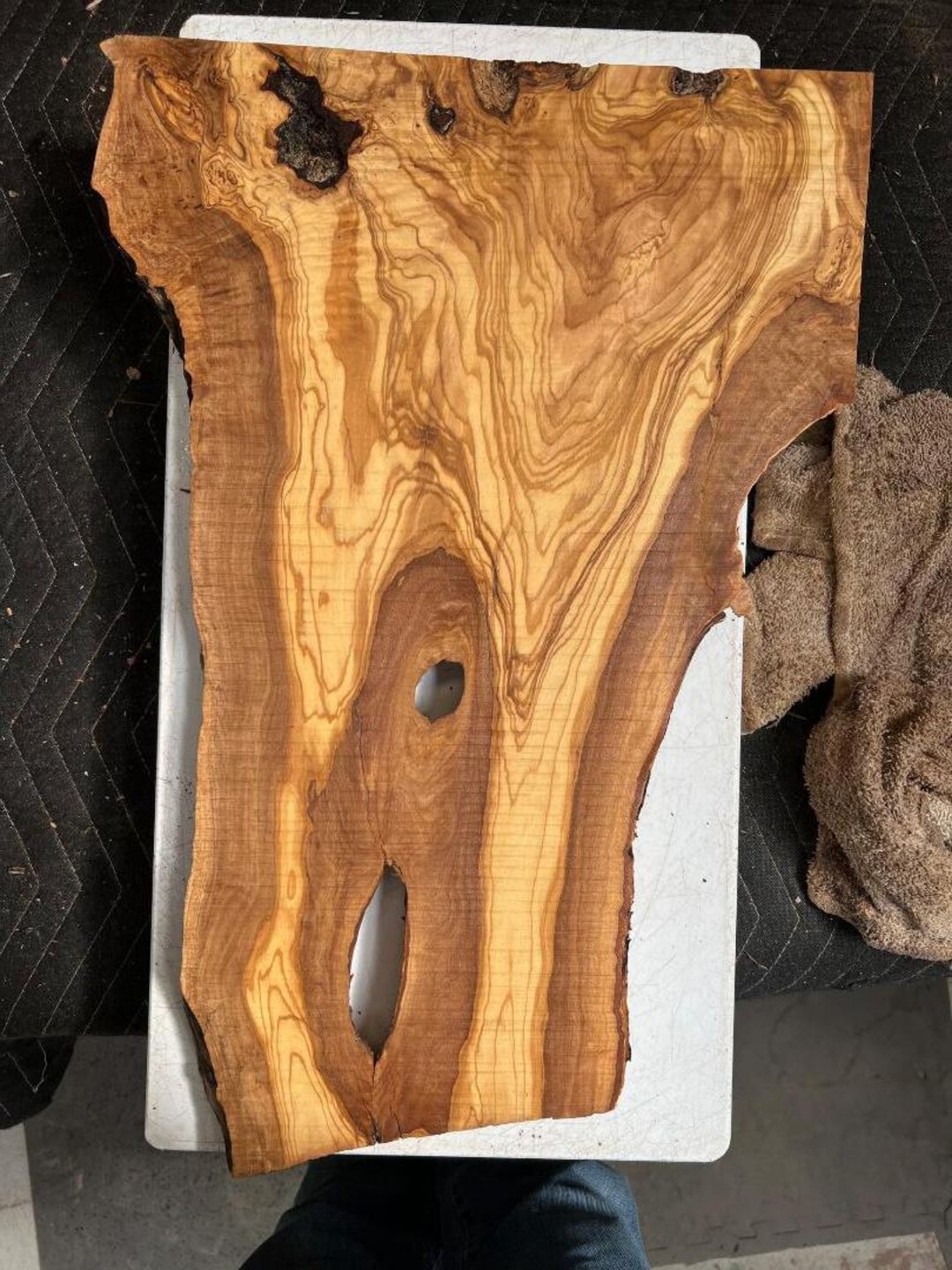 Olive Wood Slab 200 Yr Old Trees From Calif Rawcut Salvaged. 16x24 You ...
