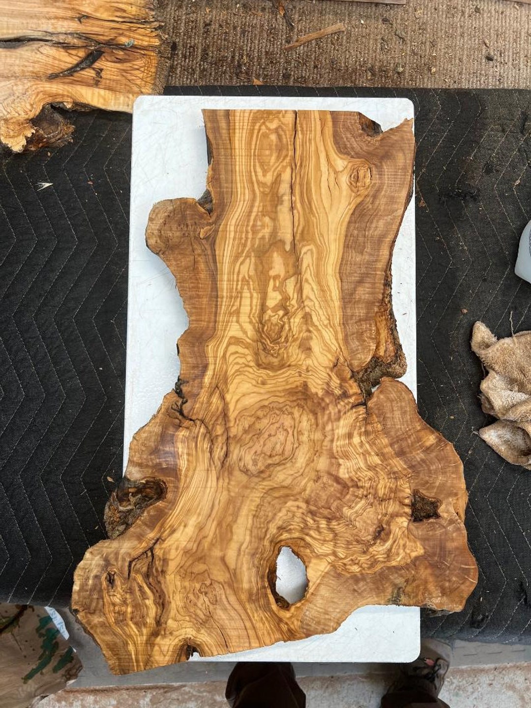 Olive Wood Slab 200 Yr Old Trees From Calif Rawcut Salvaged. 16x24 You ...