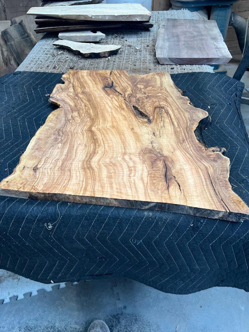 Olive Wood Slab 200 Yr Old Trees From Calif Rawcut Salvaged. 22x24 You ...