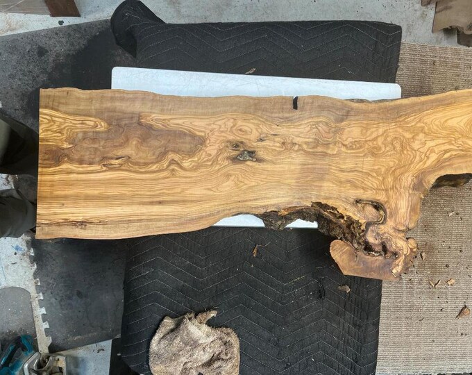 Olive Wood Slab 200 Yr Old Trees From Calif Rawcut Salvaged. 36x16x1.75 ...