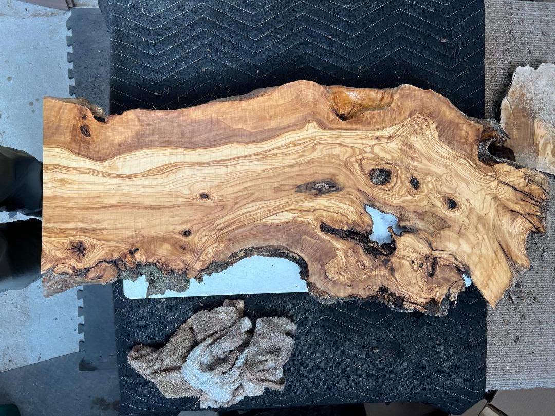 Olive Large Wood Slab 200 Yr Old Trees From Calif Rawcut Salvaged. 36 ...