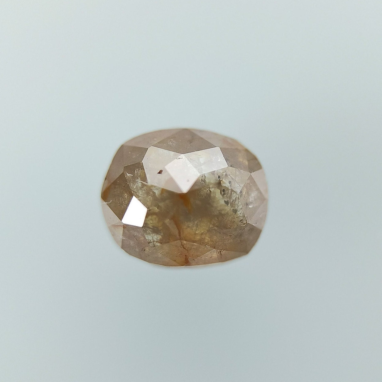 0.89 CT Natural Loose Diamond Peach Diamonds Oval Shape Rose Cut ...