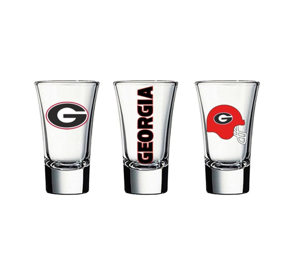 Georgia Football Shot Glasses - Etsy