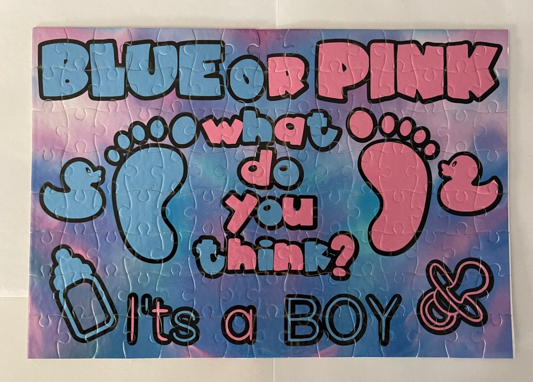 Gender Reveal 120 Pc Puzzle - Etsy