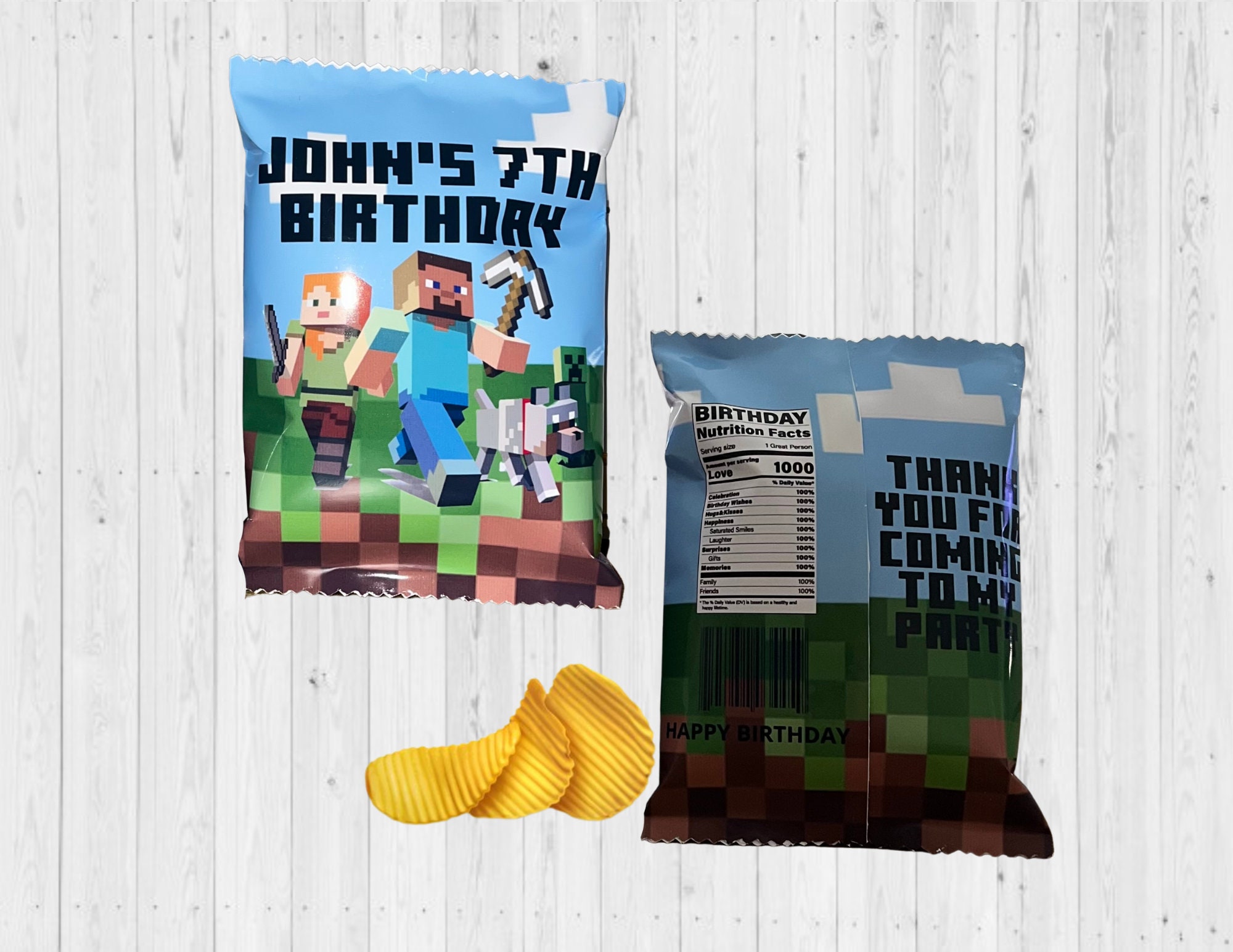 Custom Chip Bag - Etsy