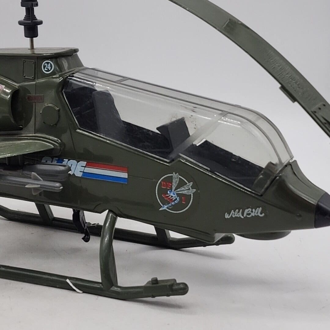 Vintage 1983 GI Joe Dragonfly Cannon Variant Helicopter Almost Complete ...