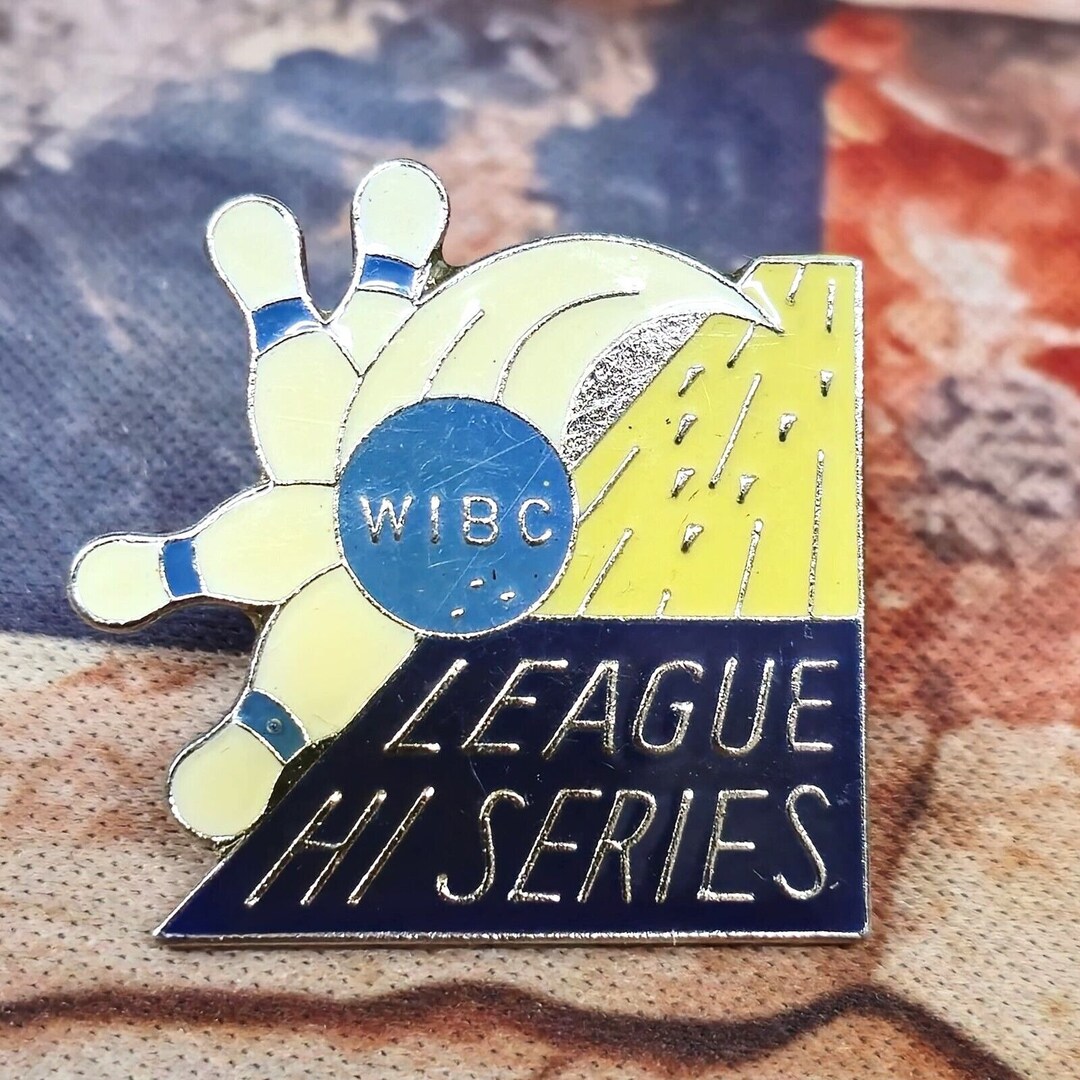 WIBC League Hi Series Pin Bowling Ball Pins Lane Hat Pin - Etsy