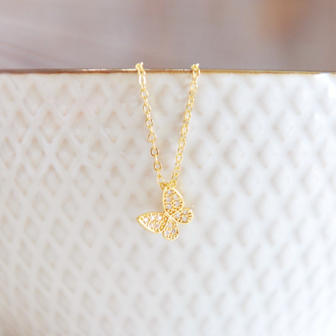 Emily Butterfly Necklace, Pretty Gift for Her - Etsy