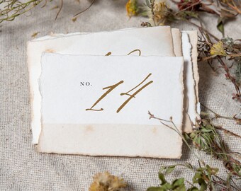 Cursive Table Number - Etsy