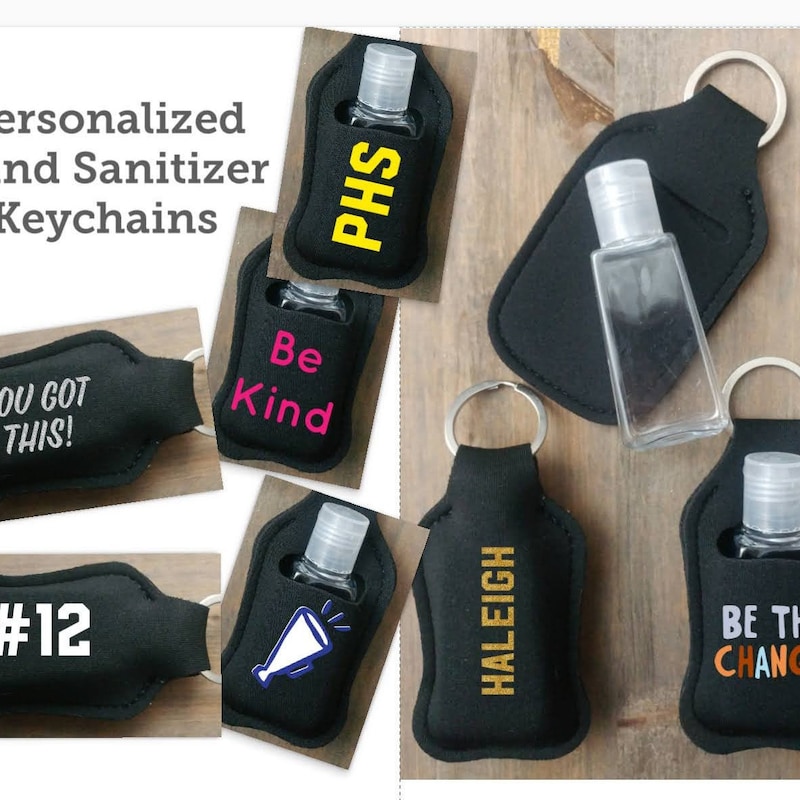 Custom Hand Sanitizer Keychain - Etsy