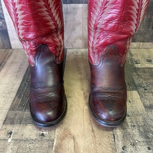 Hondo Buckaroo Vintage Tall Round Toe Cowboy Boots Mens 9 EEE - Etsy