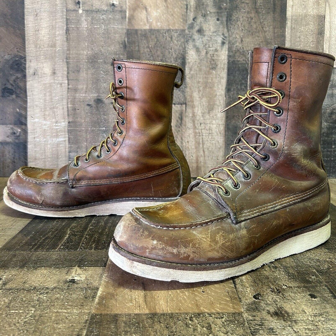 Red Wing 10877 Heritage Moc Toe Brown Work Boots Mens 10.5 D - Etsy