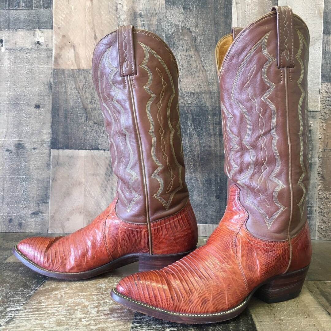 J Chisholm Vintage Cowboy Boots Mens 7.5 D - Etsy