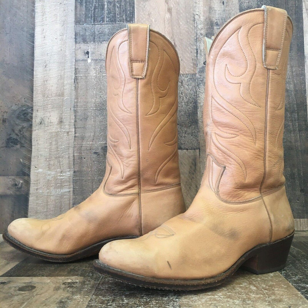 Stewart Boot Co 1977 Vintage Round Toe Cowboy Boots Mens 9.5 D - Etsy