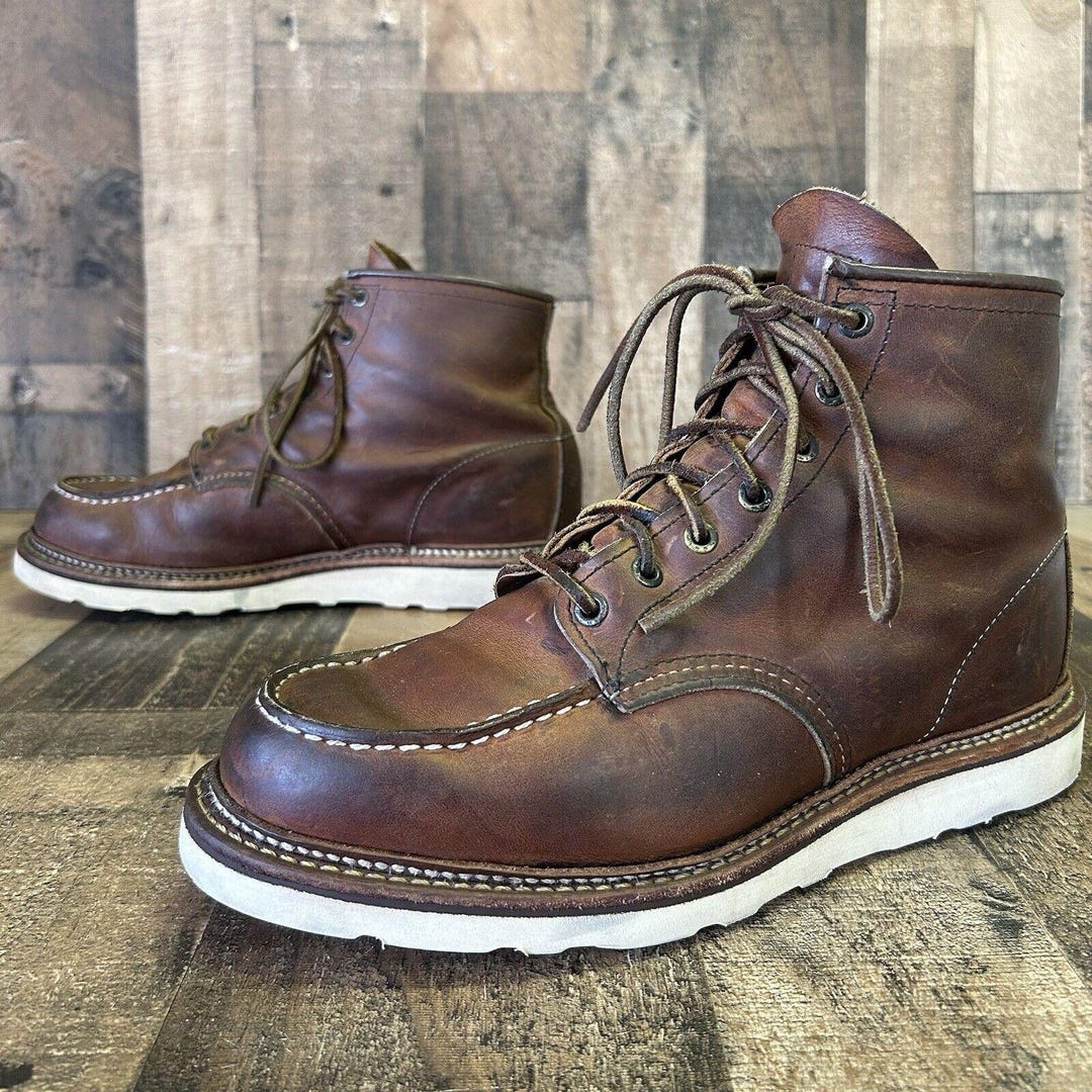 Red Wing 1907 Moc Toe Work Boots Mens 10 D - Etsy