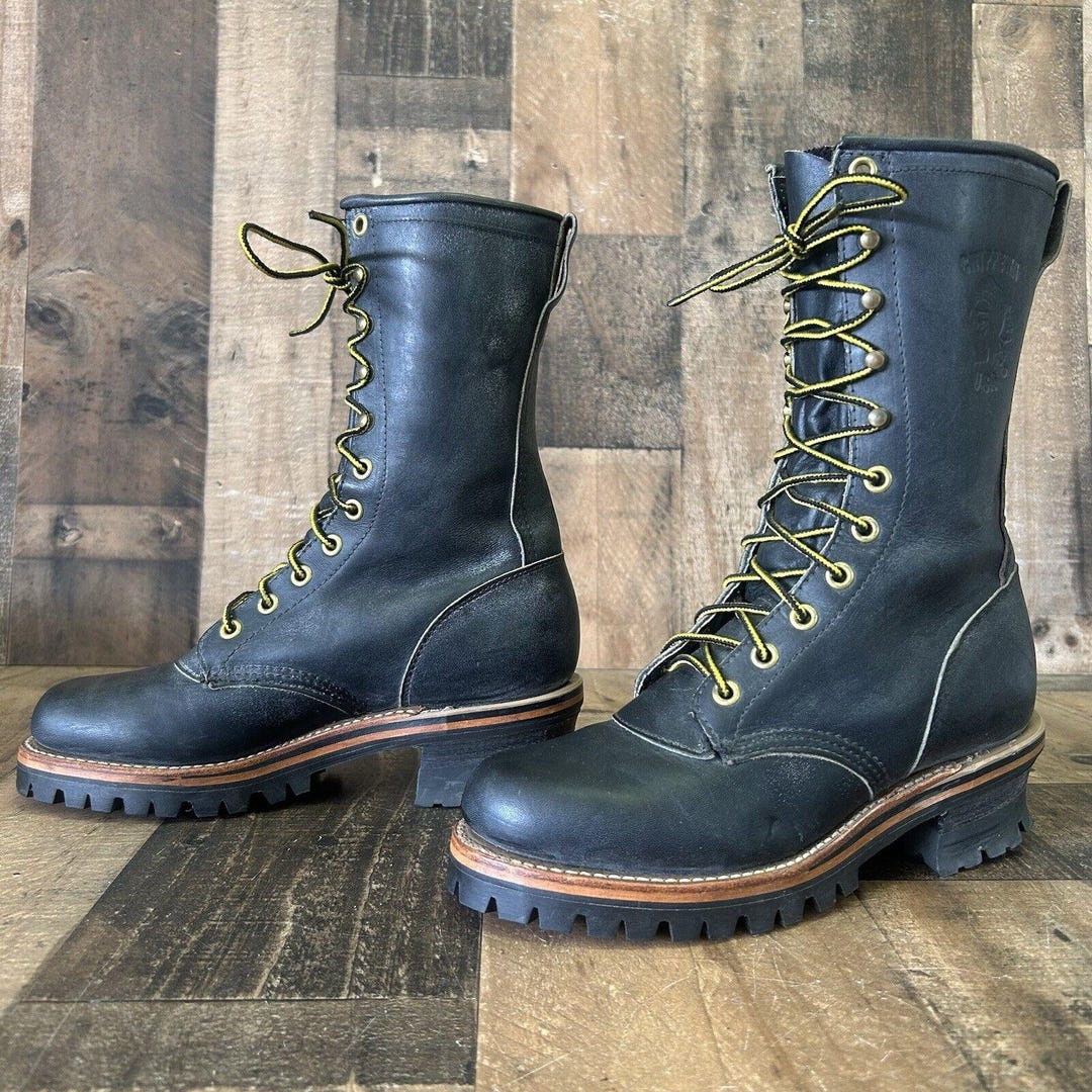 Chippewa L25510 Soft Toe Logger Black Work Boots Womens 6 M - Etsy