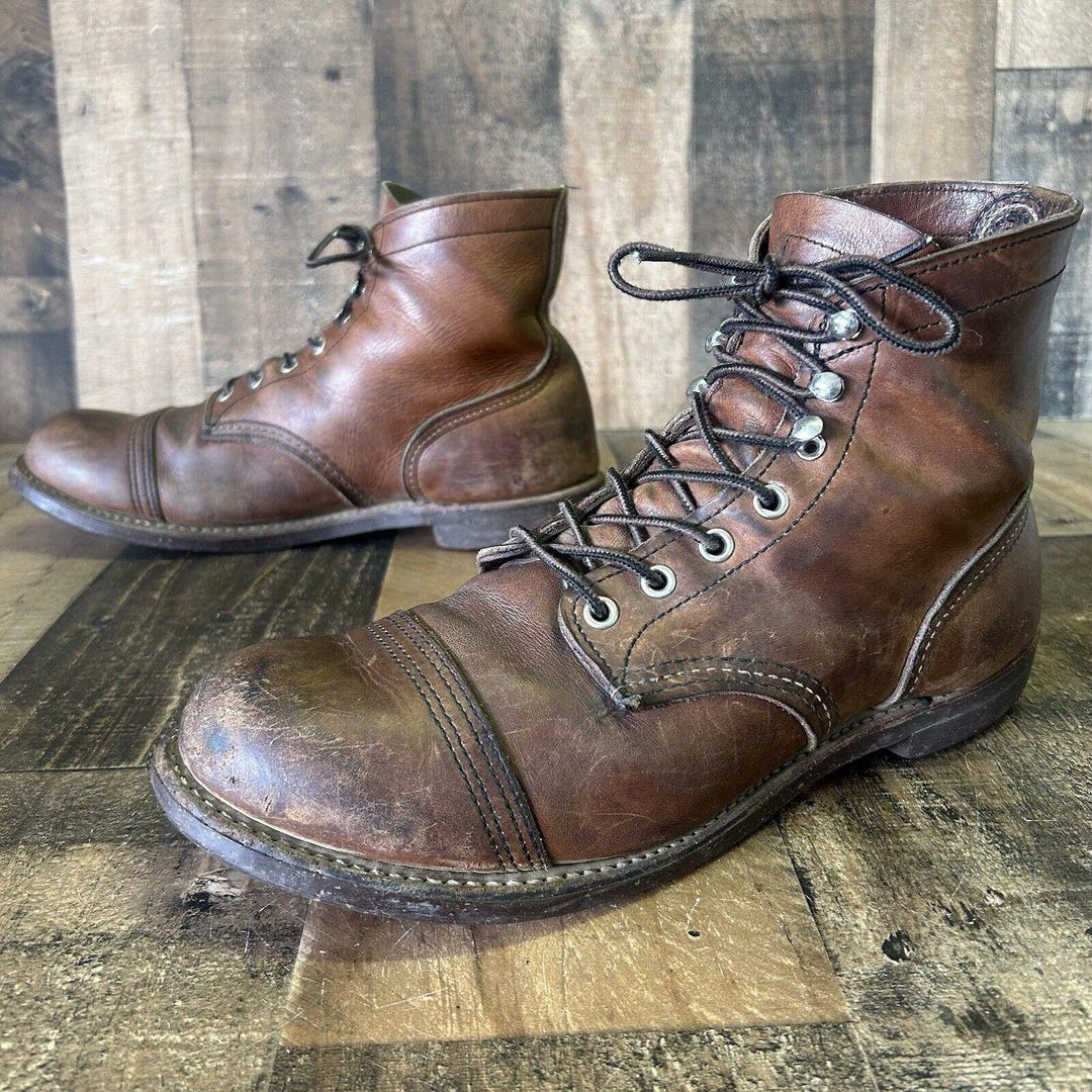 Red Wing 8111 Iron Ranger Leather Work Boots Mens 10 D - Etsy