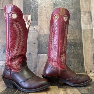 Hondo Buckaroo Tall Round Toe Cowboy Boots Mens 9 EEE - Etsy