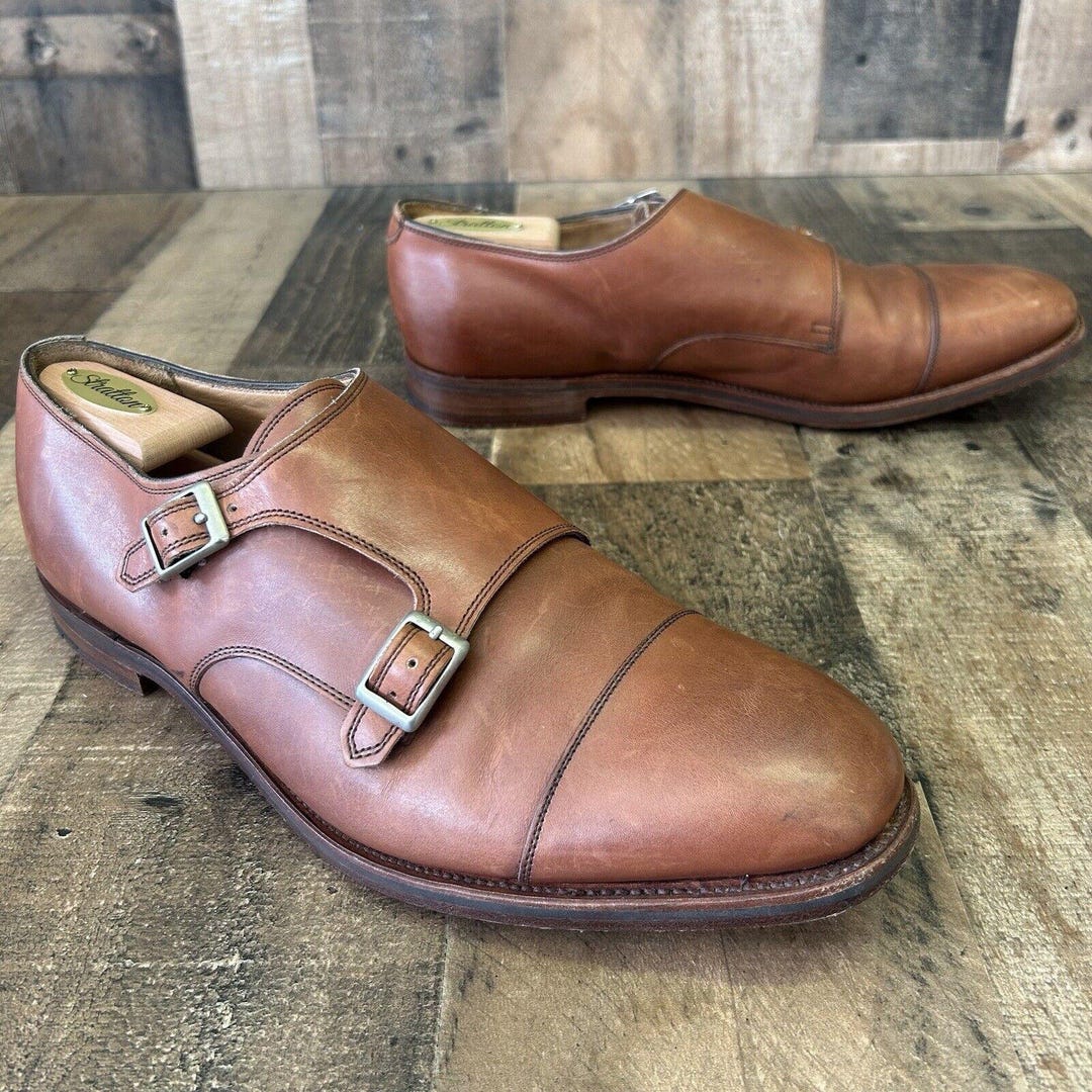 Alfred Sargent J. Crew Double Monk Strap Oxford Brown Dress Shoes Mens ...
