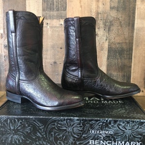 Old Gringo Benchmark Black Cherry Smooth Ostrich MK2293-3 Cowboy Boots ...