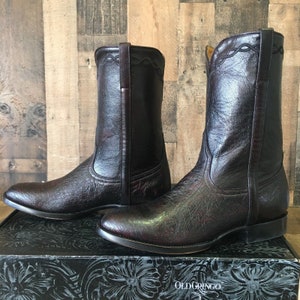 Old Gringo Benchmark Black Cherry Smooth Ostrich MK2293-3 Cowboy Boots ...
