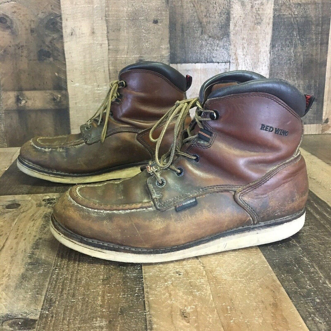 Red Wing 405 Waterproof Moc Toe Work Boots Mens 11.5 D - Etsy