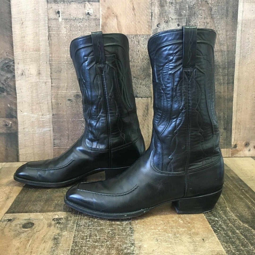 Lucchese Vtg San Antonio French Toe Cowboy Boots Womens 11.5 A - Etsy