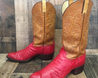 Ostrich Cowboy Boots | Etsy