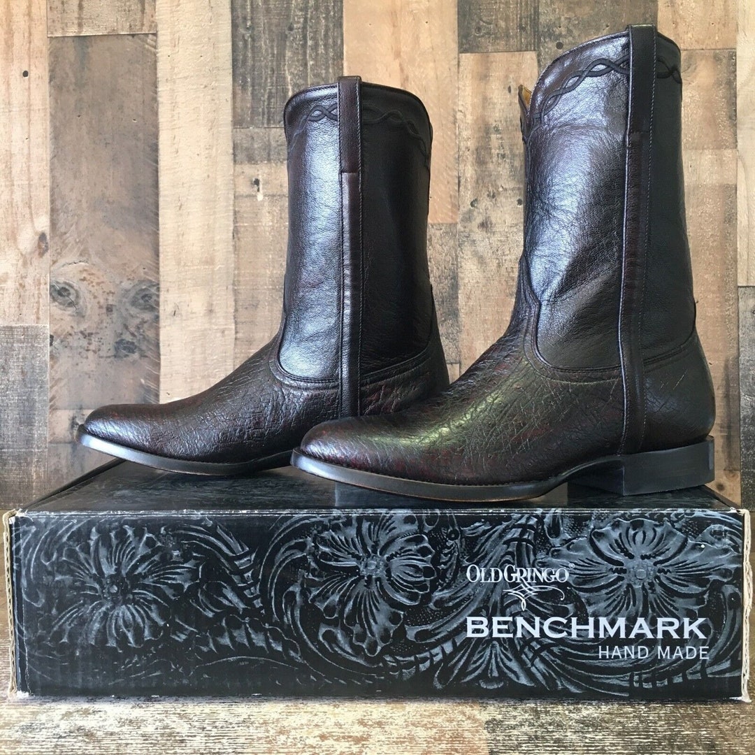 Old Gringo Benchmark Black Cherry Smooth Ostrich MK2293-3 Cowboy Boots ...
