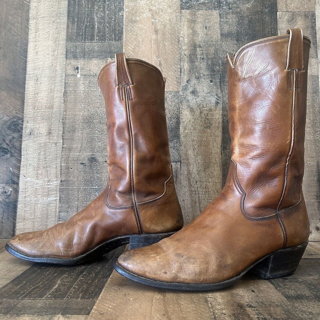 R. J. Foley Vintage Classic Brown Cowboy Boots Mens 12 D - Etsy