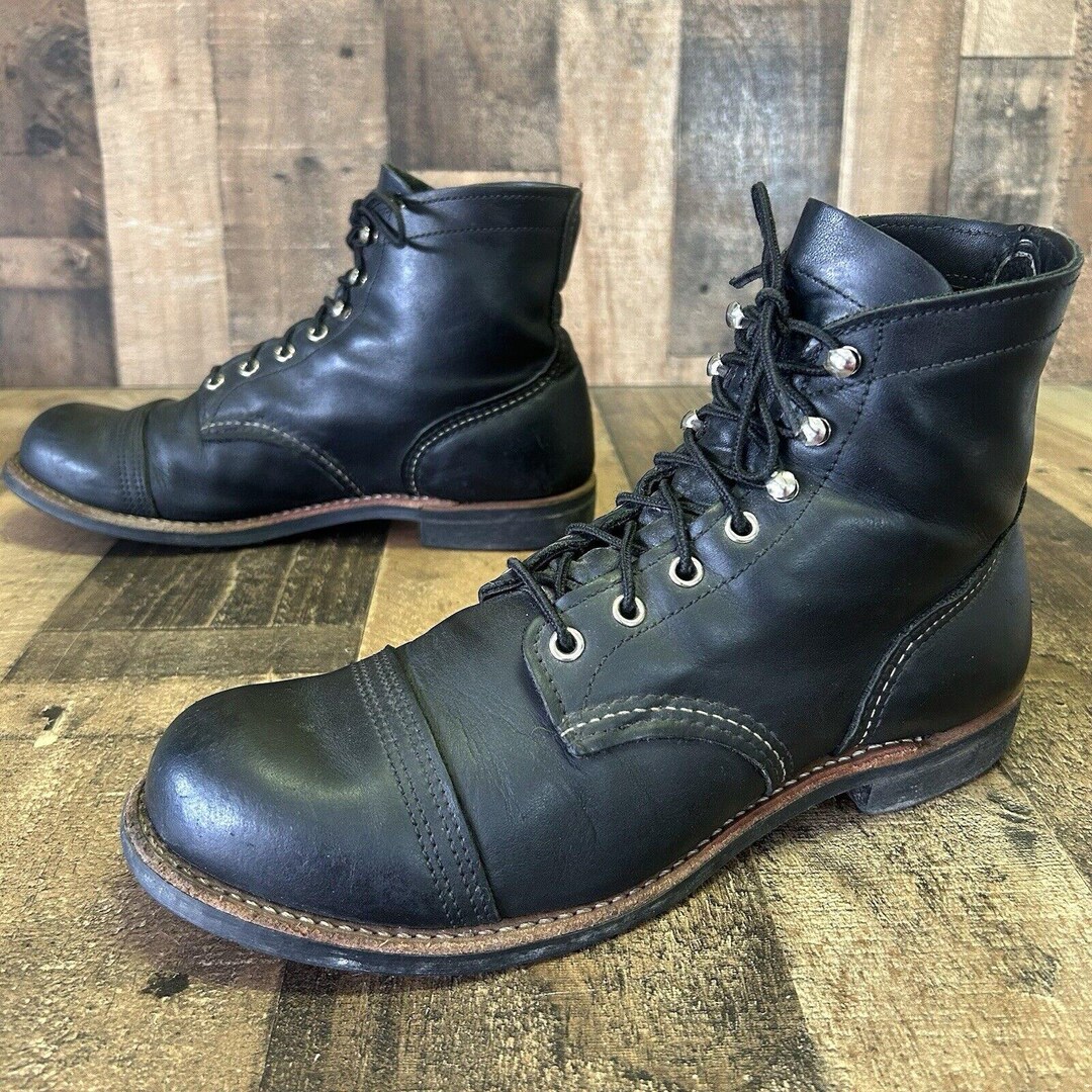 Red Wing 8084 Heritage Iron Ranger Black Work Boots Mens 10 D - Etsy