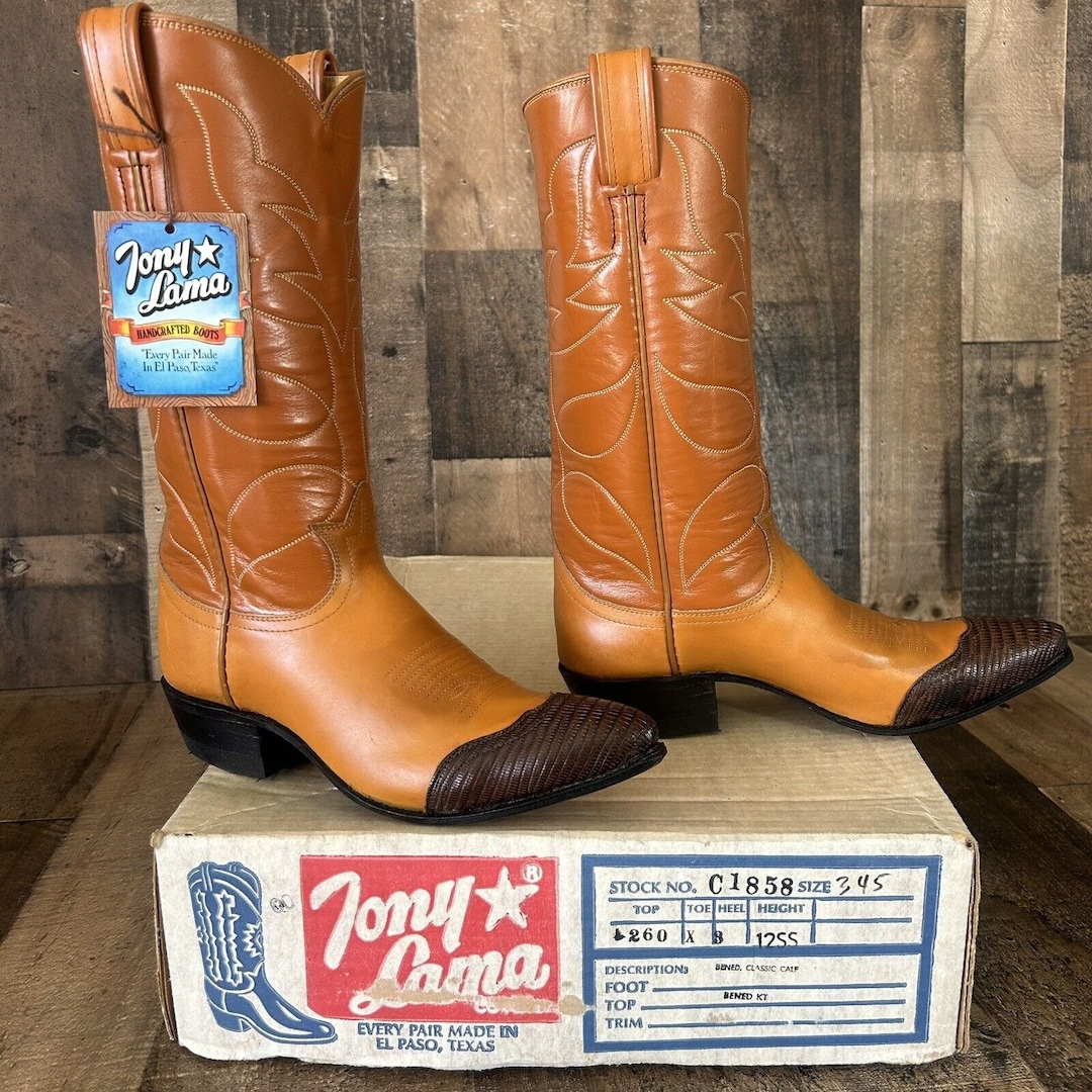 Tony Lama Vintage Lizard Wingtip Cowboy Boots Womens 4.5 C - Etsy
