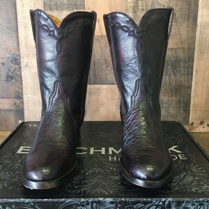Old Gringo Benchmark Black Cherry Smooth Ostrich MK2293-3 Cowboy Boots ...
