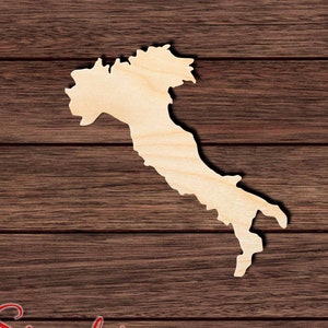 Italy Unfinished Wooden Cutout for Crafting, Home & Room Décor, and ...