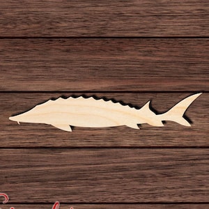Sturgeon Wooden Shape Cutout for Crafting, Home & Room Décor, and Other ...