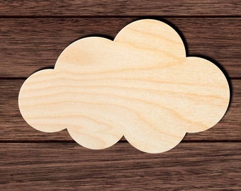 Wood Cloud Cutout Wooden Craft Supplies Wood Crafting - Etsy