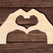 Hand Heart 001 Unfinished Wooden Cutout for Crafting, Home & Room Décor ...