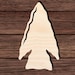 Arrowhead 001 Shape Cutout in Wood for Crafting, Home & Room Décor, and ...