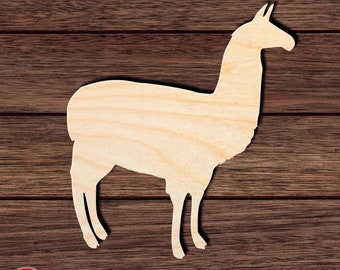 Cute Alpaca Wooden Cut Outs, Plan Alpaca Shape for Scrapbooking, DIY ...
