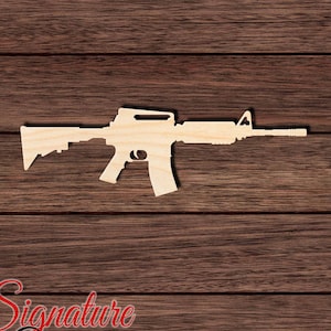 M16 Rifle Military Wooden Cutout for Crafting, Home & Room Décor, and ...